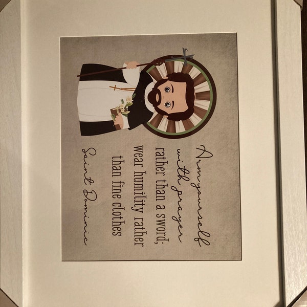 St Dominic Poster Print. Saint Dominic Wall Art Poster. First Communion ...