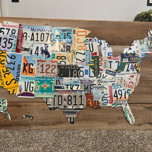 Embossed Worn & Faded License Plate Letters and Numbers to Build Your ...