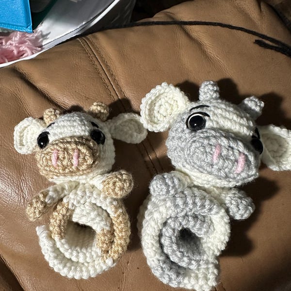 Crochet Bracelet Pattern PDF English, Cow Plush Pattern, Crochet Slap Bracelet, Cow Crochet, Cow ...