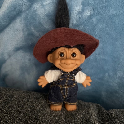 Vintage Ace Novelty Treasure Troll Doll Red Hair Red Star - Etsy