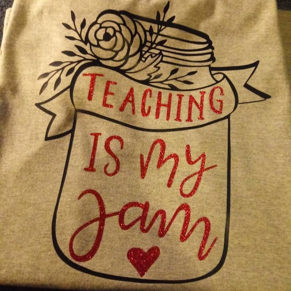 Teaching is My Jam, SVG PNG Cameo Cricut Cut File, Printable Wallart ...