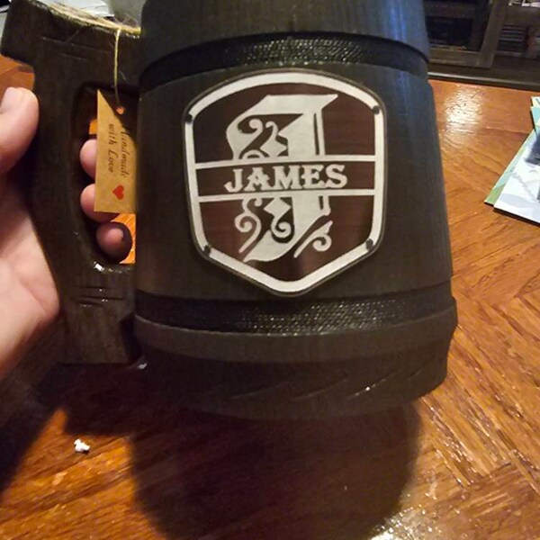 Personalized Wooden Tankard, Groomsmen Gift, Beer Stein, Custom Beer ...