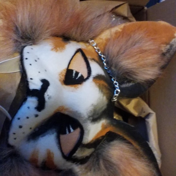 Rockstar Soft Fluffy Mask | Therian Gear | Cosplay Mask | Cat ...