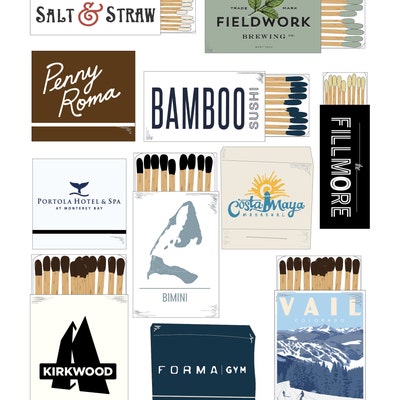 Custom Matchbox Design Label Only Personalized Matches for Weddings ...