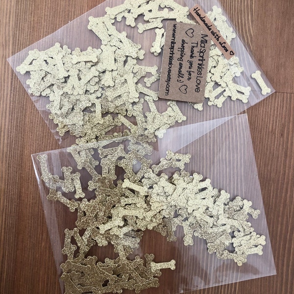100+ Glitter Dog Bone Table Confetti Sprinkles, Birthday, Party, Silver ...