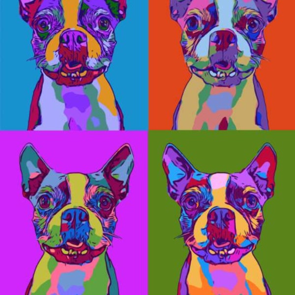 Custom Pet Pop Art Portrait DIGITAL, Hand Drawn Colorful Pop Art ...