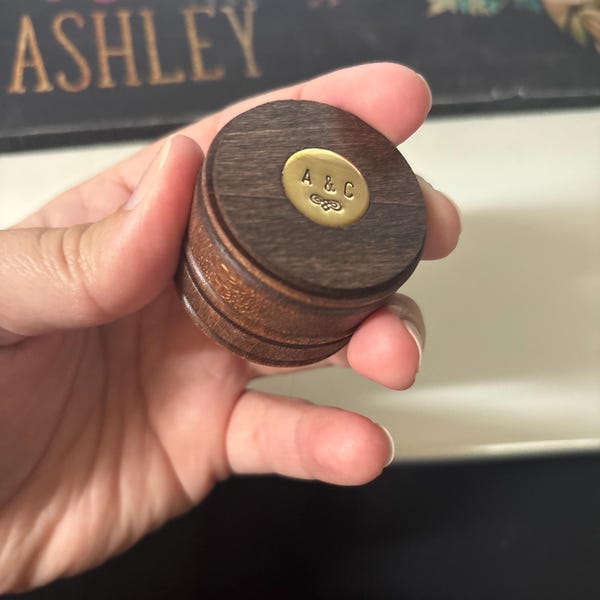 Ring Bearer Box, Personalized Round Wedding Ring Box, Custom Ring Box ...
