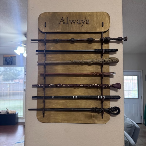 Wand Display Case, Wand Holder Wall Mount, Wand Stand for Wall, Wizard ...