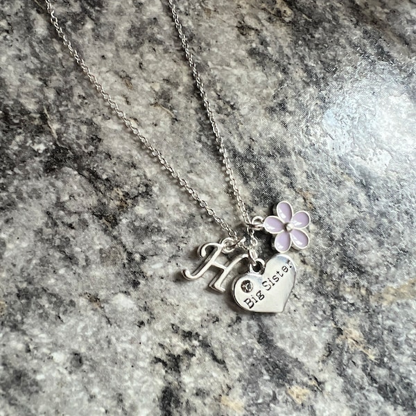 Personalized Big Sister Necklace for Girl Big Sister Gift From New Baby ...