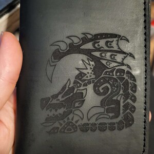 Monster Hunter World Lagiacrus Leather Wallet Christmas Gift for Gamer ...