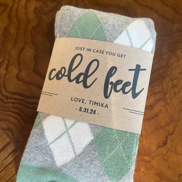 Groom Socks Gift From Bride on Wedding Day, No Cold Feet Socks With ...