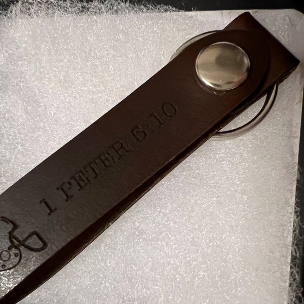 Leather Keychain GPS Coordinate Longitude Latitude Leather Key Fob ...