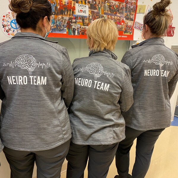 Personalized Neuro ICU Nursing Jacket | Embroidered Surgeon Sweatshirt ...