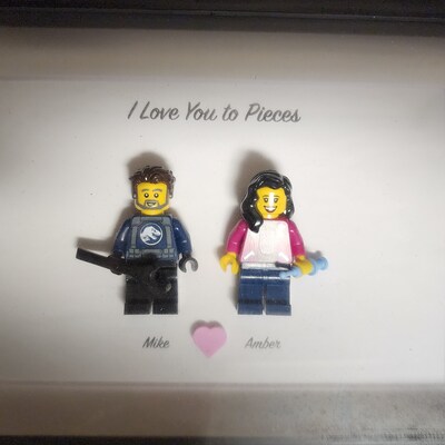 Personalized Mini Me Minifigure Frame. for up to 5 Figures. - Etsy