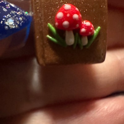 Cottage Toadstool Mushroom Book Polymer Clay Charms Stitch - Etsy