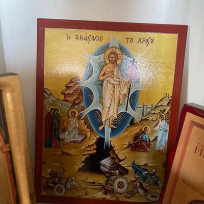 Virgin Mary Icon Panagia Paramythia Handmade Greek Christian - Etsy