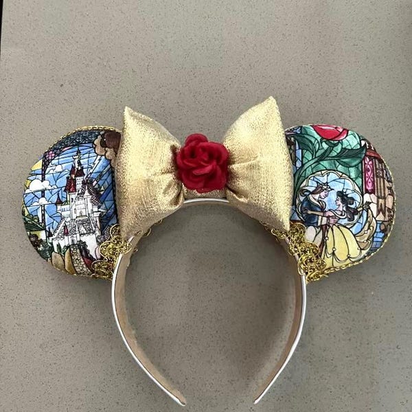 Beauty & the Beast Mouse Ears, Belle Ears, Mouse Ears, Belle, Beast ...