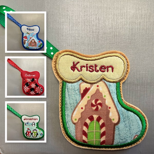 Personalized Christmas Stocking Ornament, Stocking Ornament Gift Holder ...