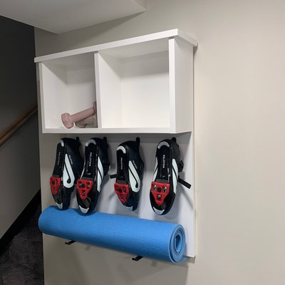 Workout Room Shelf With 2 Cubbies - Etsy