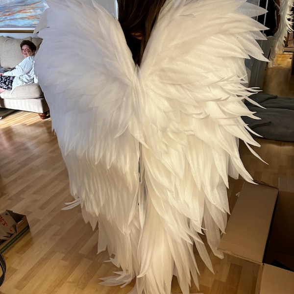 Blue and Light Blue Parrot Costume Wings Colorful Movable Angel Wings ...