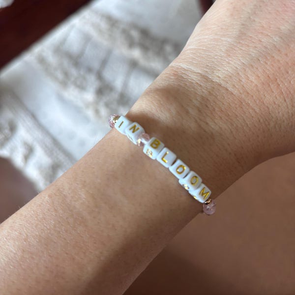 Inspirational Word Bracelet - Beaded Little Words Bracelet - Custom ...