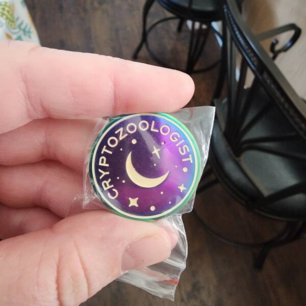 CRYPTOZOOLOGIST PIN, Enamel Pin, Soft Enamel, Cryptid Pin, Cryptid Art ...
