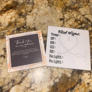 Vital Signs Sticky Notes- Simple Design - Etsy