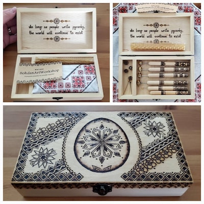 Ukrainian Egg Decorating Kit, Pysanky Supplies, Hot Wax Pens, Pysanky ...