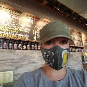 Will Lift for Beer Washable Face Mask with Nose Wire / | Etsy