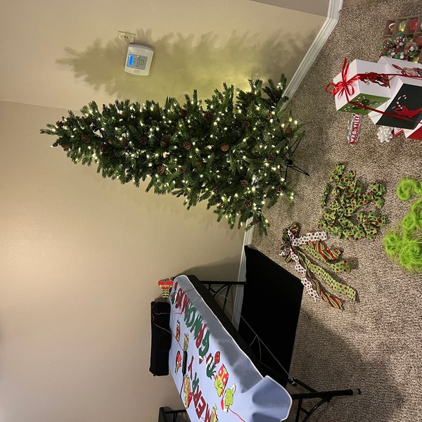 Grinch Six Ft LED Artificial Green Christmas Tree WITH Ornaments ...