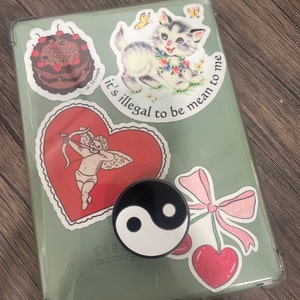 Coquette Vinyl Stickers Teddy Bear, Cherry Hearts, Bunny, Rabbit - Etsy