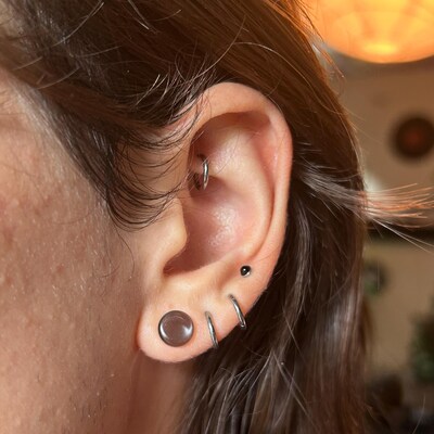 1.5mm Super TINY DISC Threadless Stainless Steel Piercing Tragus ...