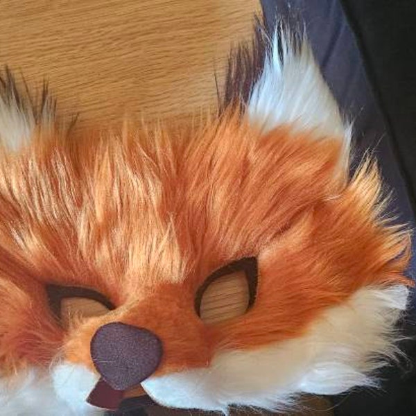 Faux Fur Red Fox Mask, Handmade - Etsy