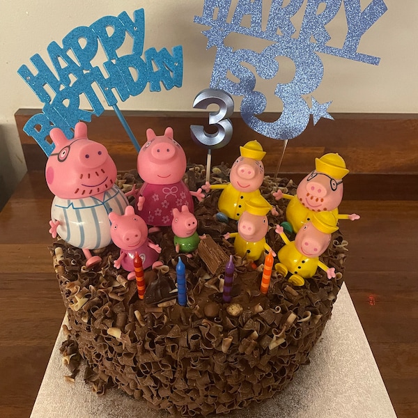 Birthday Personalised Cake Topper for Kids Girls Boys Custom Cake ...