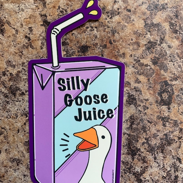 Silly Goose Juice Sticker - Etsy