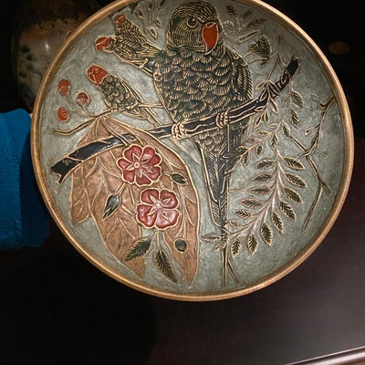 Hand Carved Cork Diorama Asian Art Ruanmu Hua Cranes Pagoda Trees - Etsy