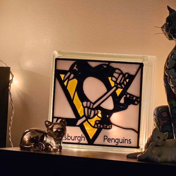 Chicago Cubs Baseball Reclaimed Glass Block Light/nightlight Leaded ...