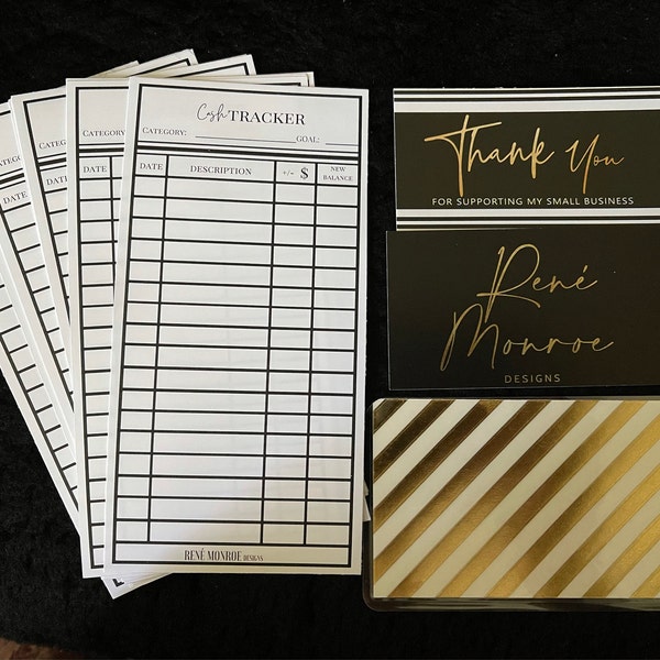 FOILED Mercury Glass Cash Envelope Set Set of 5 Cash Envelopes Sinking ...