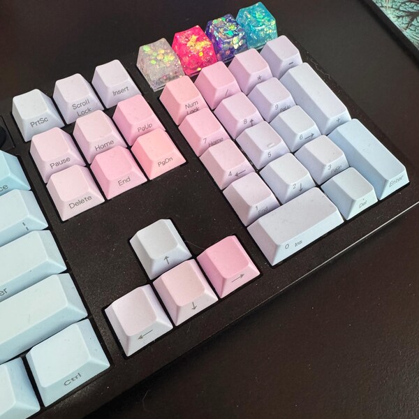 Glitter Keycaps | OEM Cherry MX Switches | Mechanical Keyboard Key Cap ...