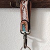 Tooled Leather Tab Key Fob - Etsy