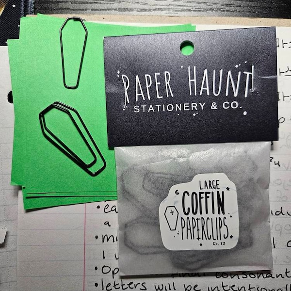 Coffin Paperclips, Spooky Cute, Goth - Etsy