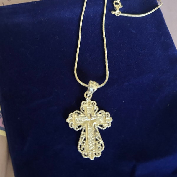 Sterling Silver Simplistic Bubble Cross Pendant Necklace | 925 Sterling ...