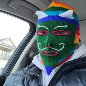 Peruvian Balaclava Ski Mask/devil Balaclava/acrylic Wool Colorful Face ...