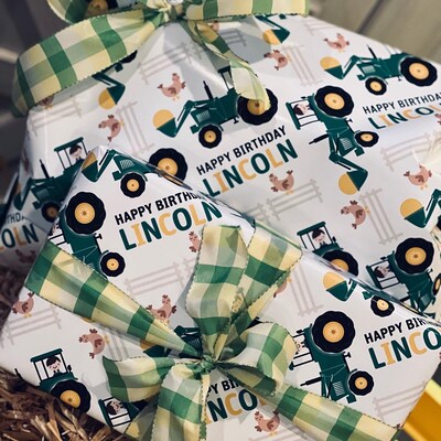 Name Wrapping Paper, Personalized Custom Gift Wrap, Baby Shower, Kids ...