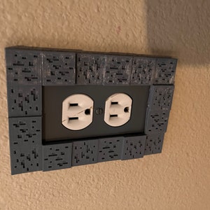 Stone Brick Minecraft Style Light Switch Outlet Plate Cover Bedroom ...