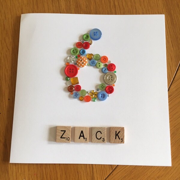 Handmade Birthday Card for Partially Sighted or Blind, for Man or Woman ...