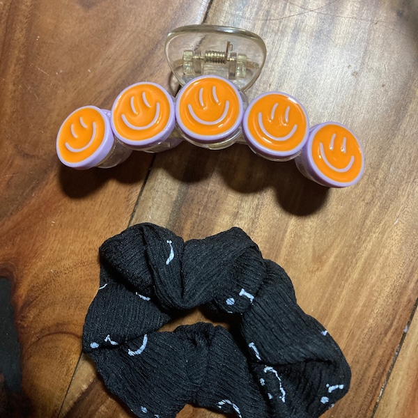 Smiley Face Hair Clip, Retro Hair Barette, Happy Face Hair Claw, Summer ...