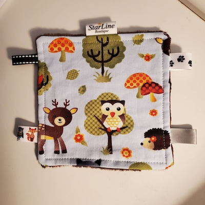 Baby Crinkle Square, Baby Giggle Square, Witches and Wizards, Burgundy ...