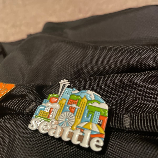 Seattle - Enamel Lapel Pin - Etsy