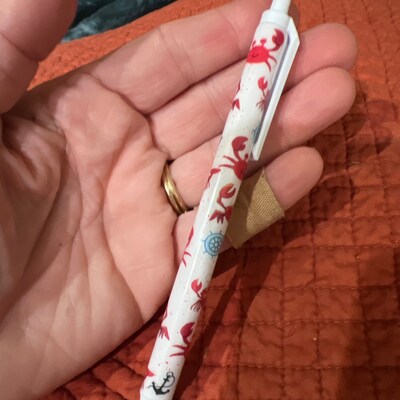Nautical Pen Wrap, Lobster Pen Wrap, Glitter Pen Wraps, Crab Pen Wrap ...